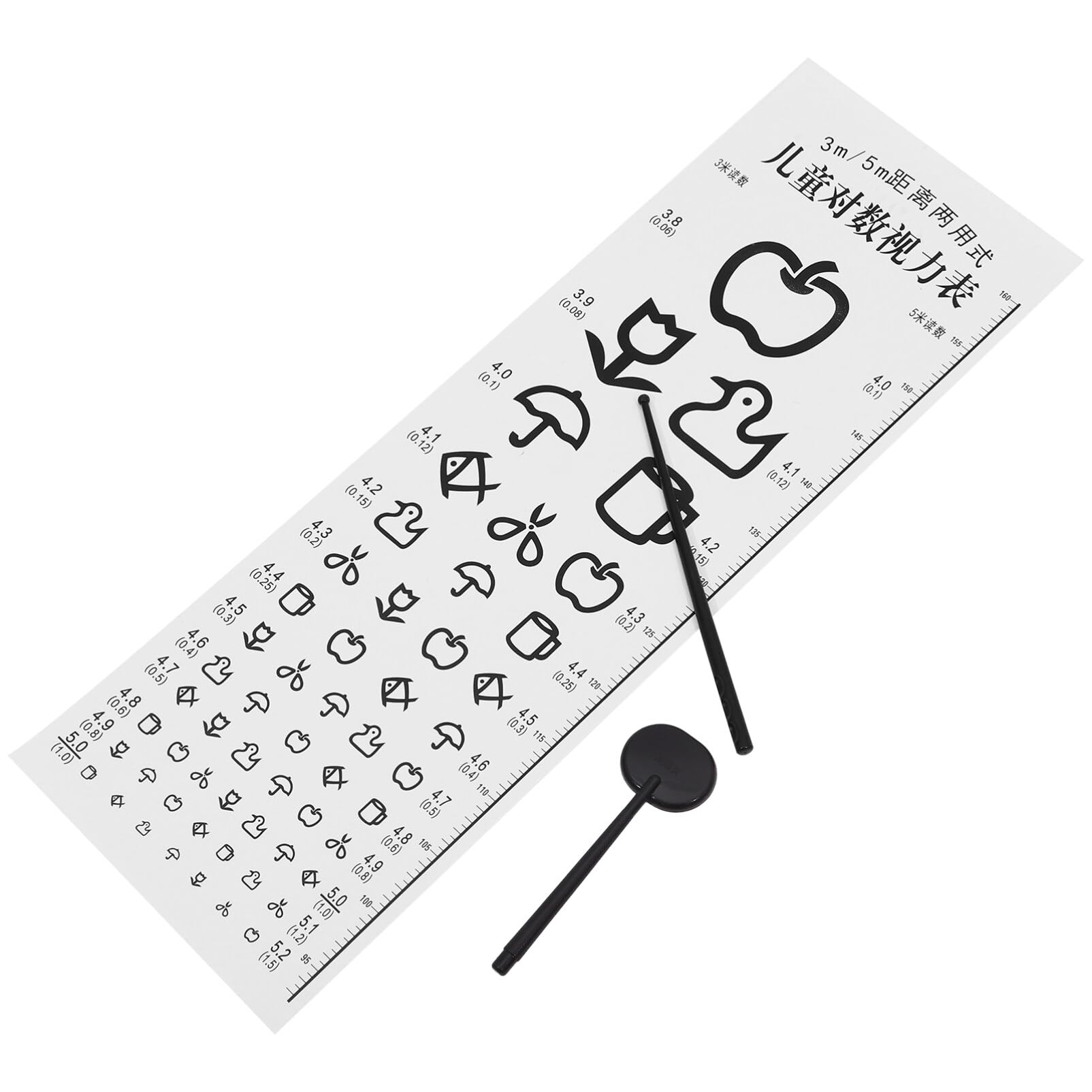 Solustreeye Exam Kit Eye Chart With Eye Occluder And Pointer ...