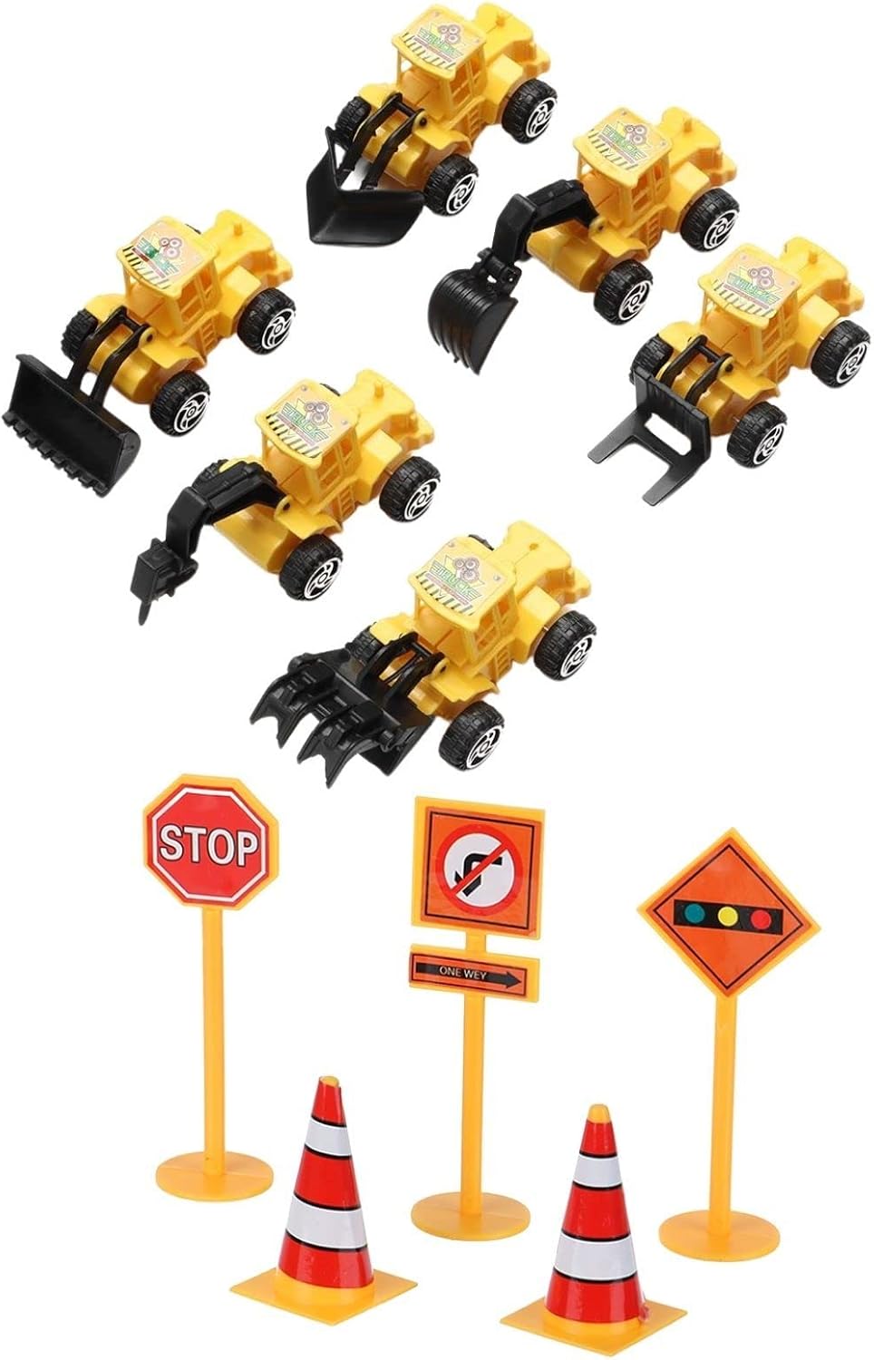 Amazon.com: 11pcs Mini Construction Engineering Vehicle Cake Toppers, 6 ...