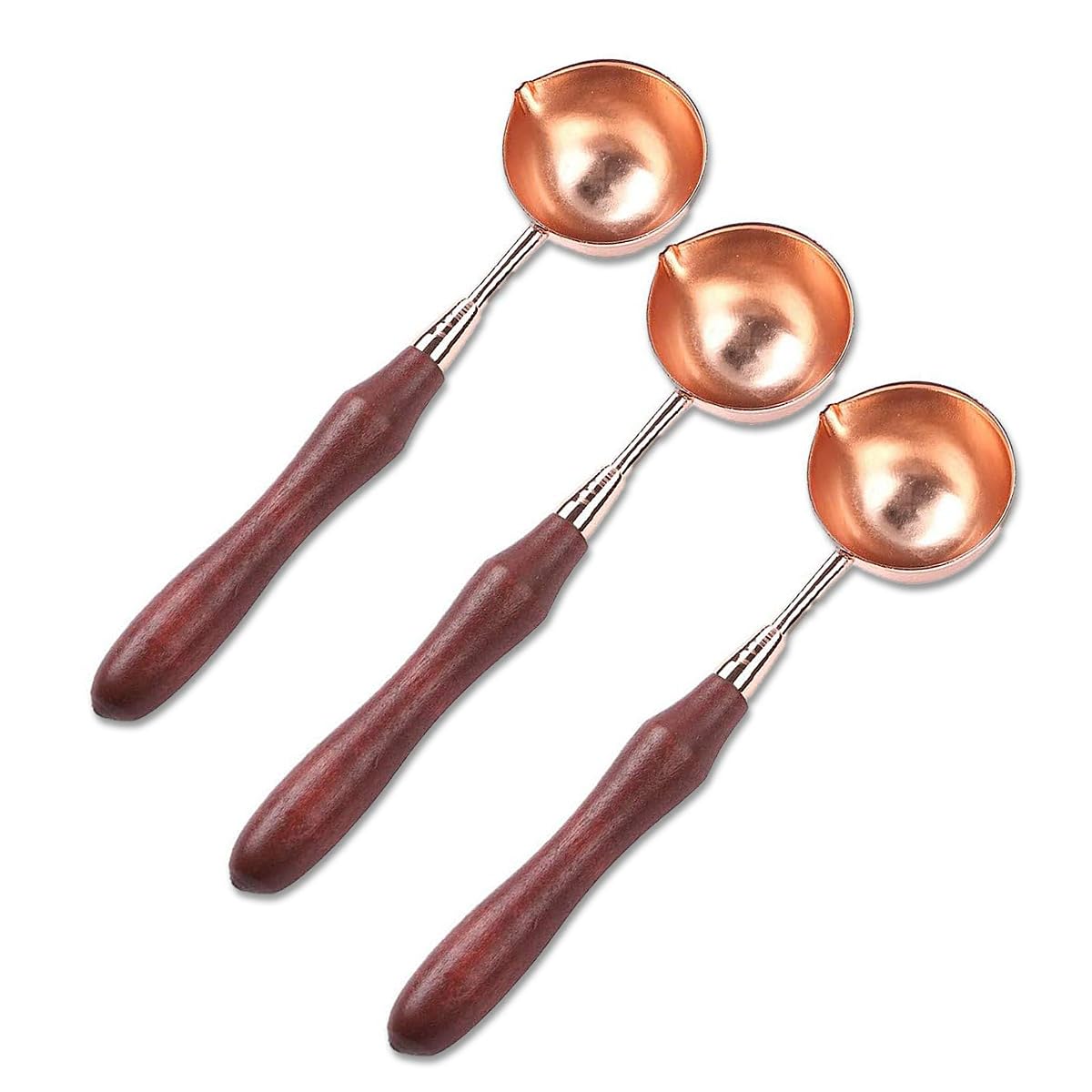 3 Pcs Sealing Wax Melting Spoons Vintage Wax Spoon with Wooden Handle ...
