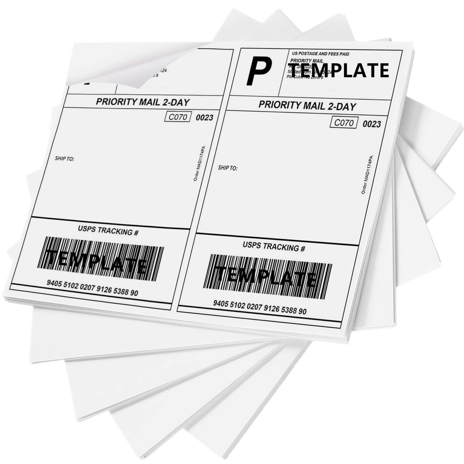 Snapklik.com : Shipping Label 2 Per Sheet /8.5 "x 5.5" Mailing Labels ...