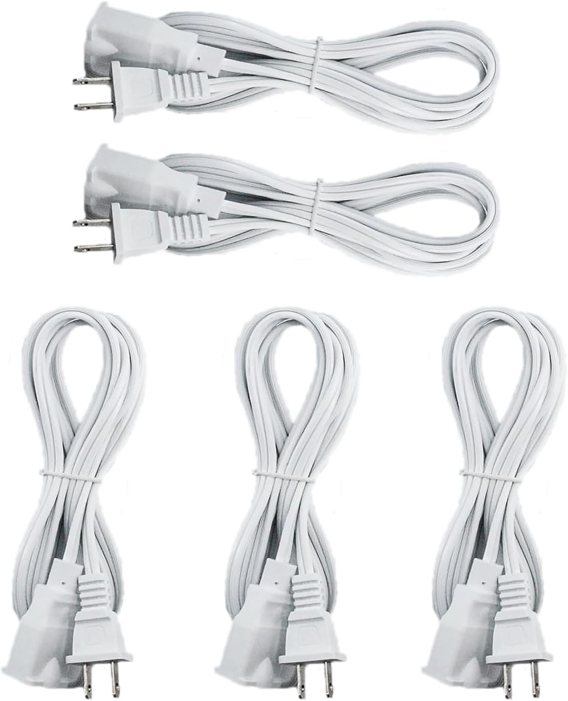 Amazon.com: Short Extension Cord 5 Ft, 2 Prong Male Female Extension ...