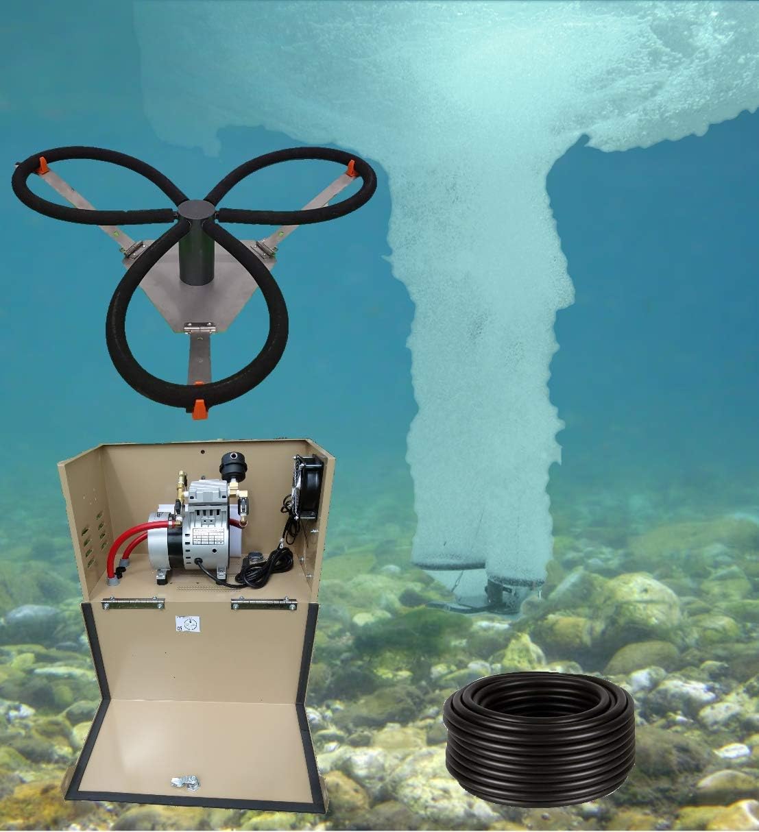 Can-Air 1 Pond Aeration System with Cabinet : Amazon.ca: Patio, Lawn ...