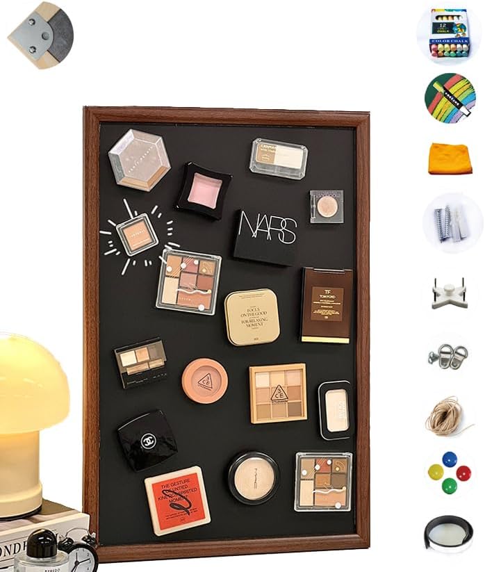 Amazon | 看板（くるみ） 木製 マグネット付き磁気カンバン 長さ60 cm幅45 cm 黑板 磁板 スタンド マーカー スタンドボード カフェ 化粧品 小物 収納 展示 DIY 飲食店 ...