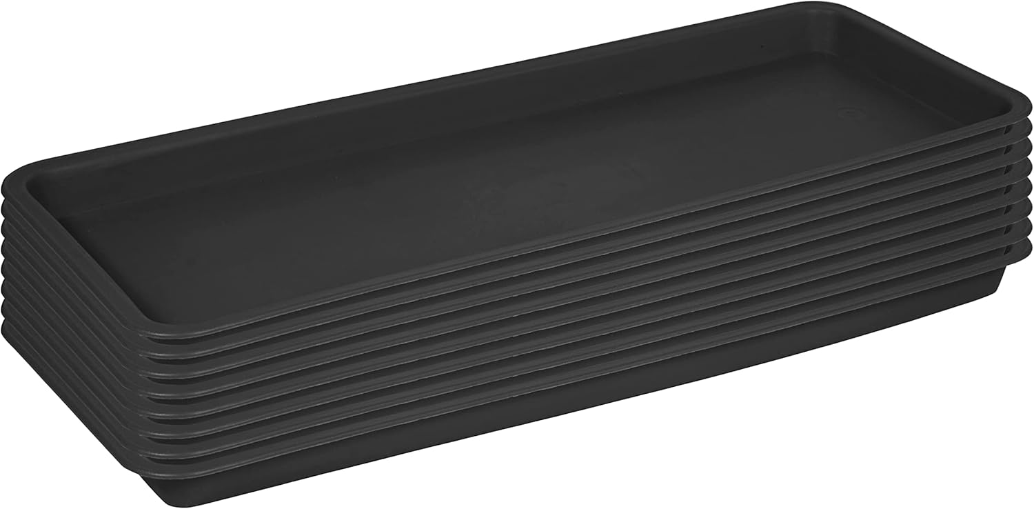 Amazon.com : Angde 8 Pack of Plastic Plant Tray Saucer Rectangular ...