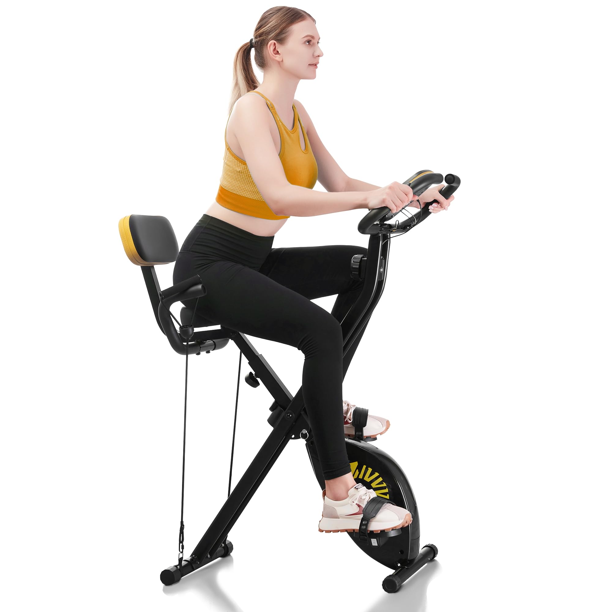 Snapklik.com : Folding Exercise Bike, Foldable Indoor Bike, 3 In 1 ...