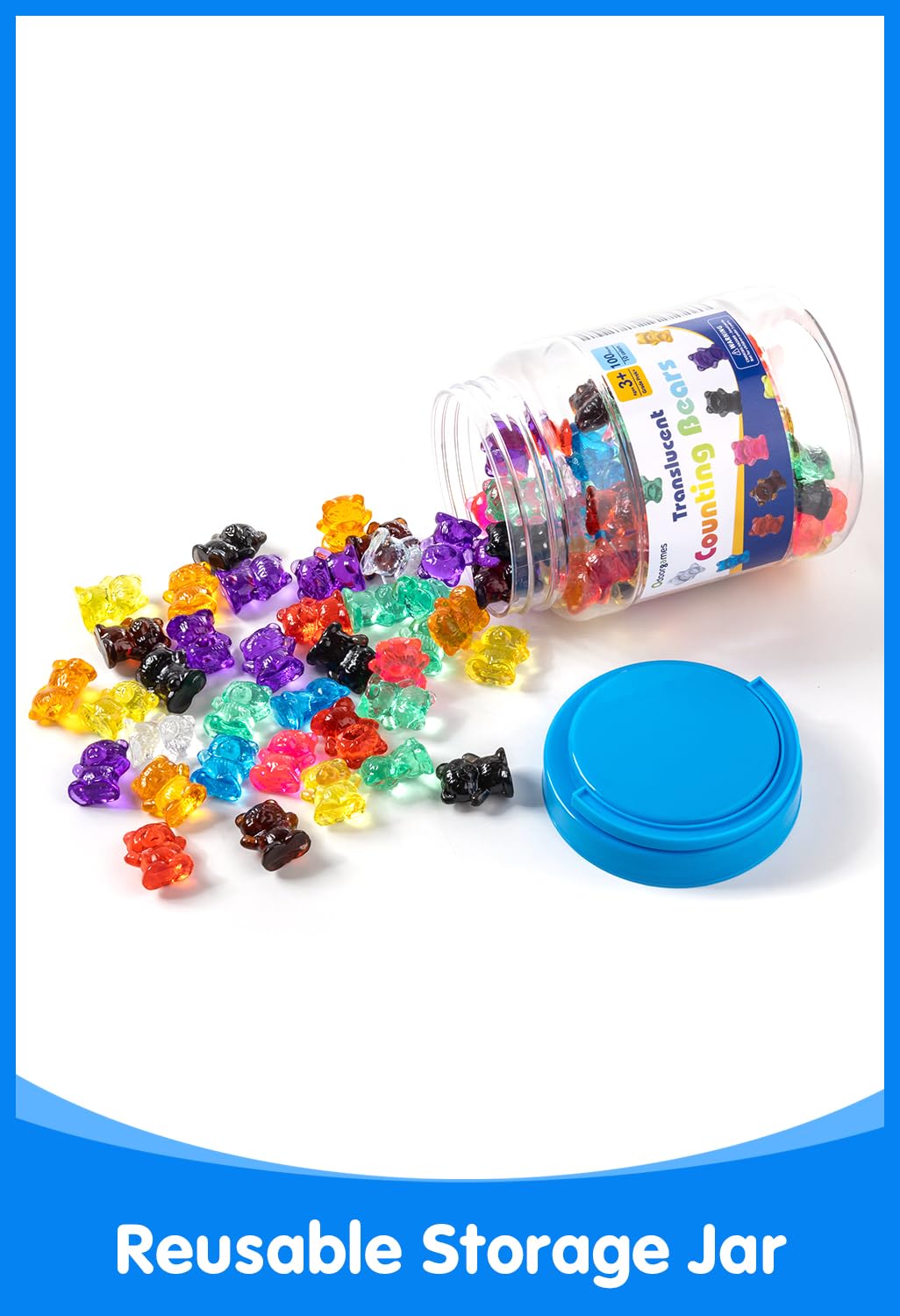Snapklik.com : 100 Pcs Translucent Bear Counters - 10 Colors ...