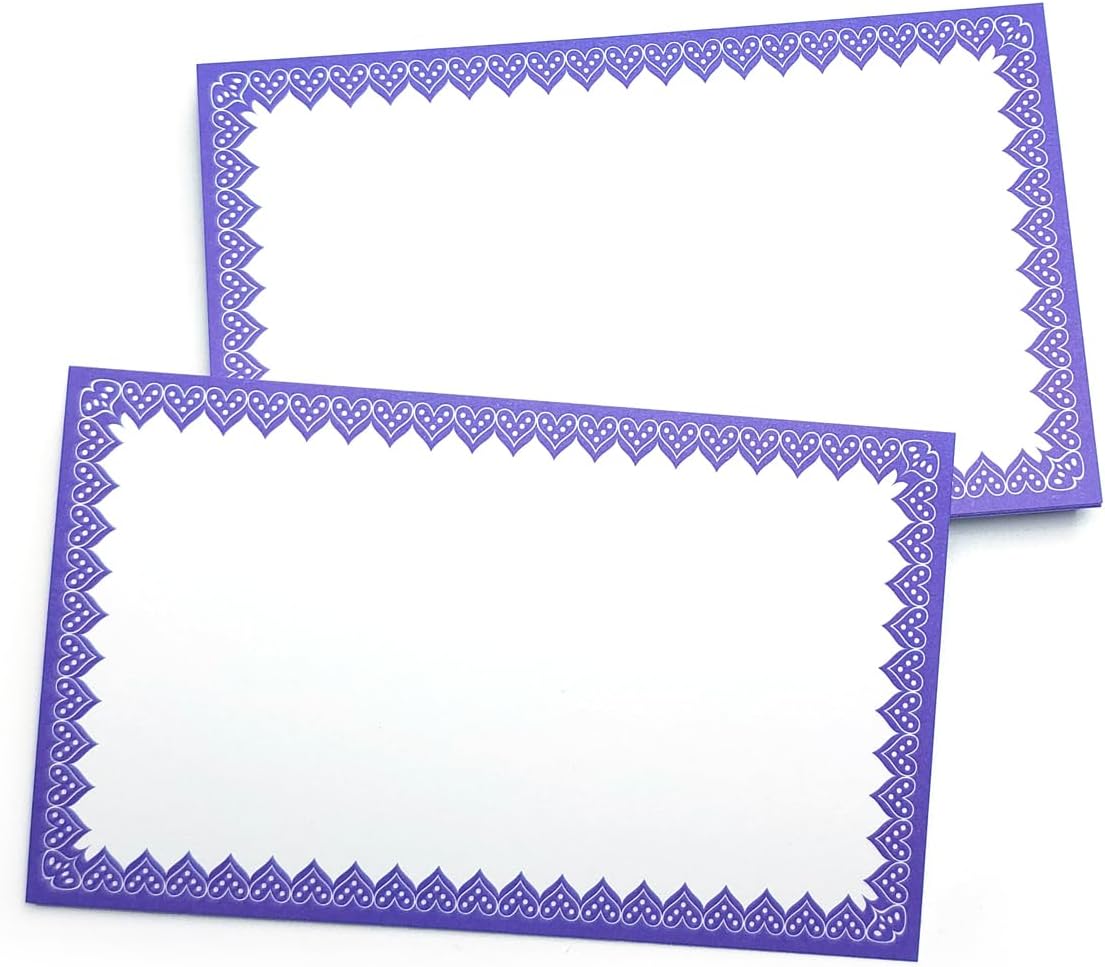 Amazon.com : PPAPPAPPIYO 3x5 Decorative Border Vellum paper/Index Cards ...