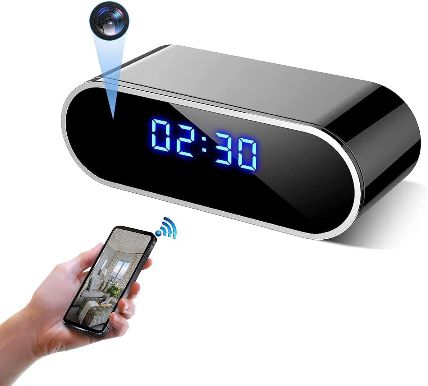 Amazon.com : FiveSky 4K Full UHD Spy Camera Hidden Camera in Clock WiFi ...