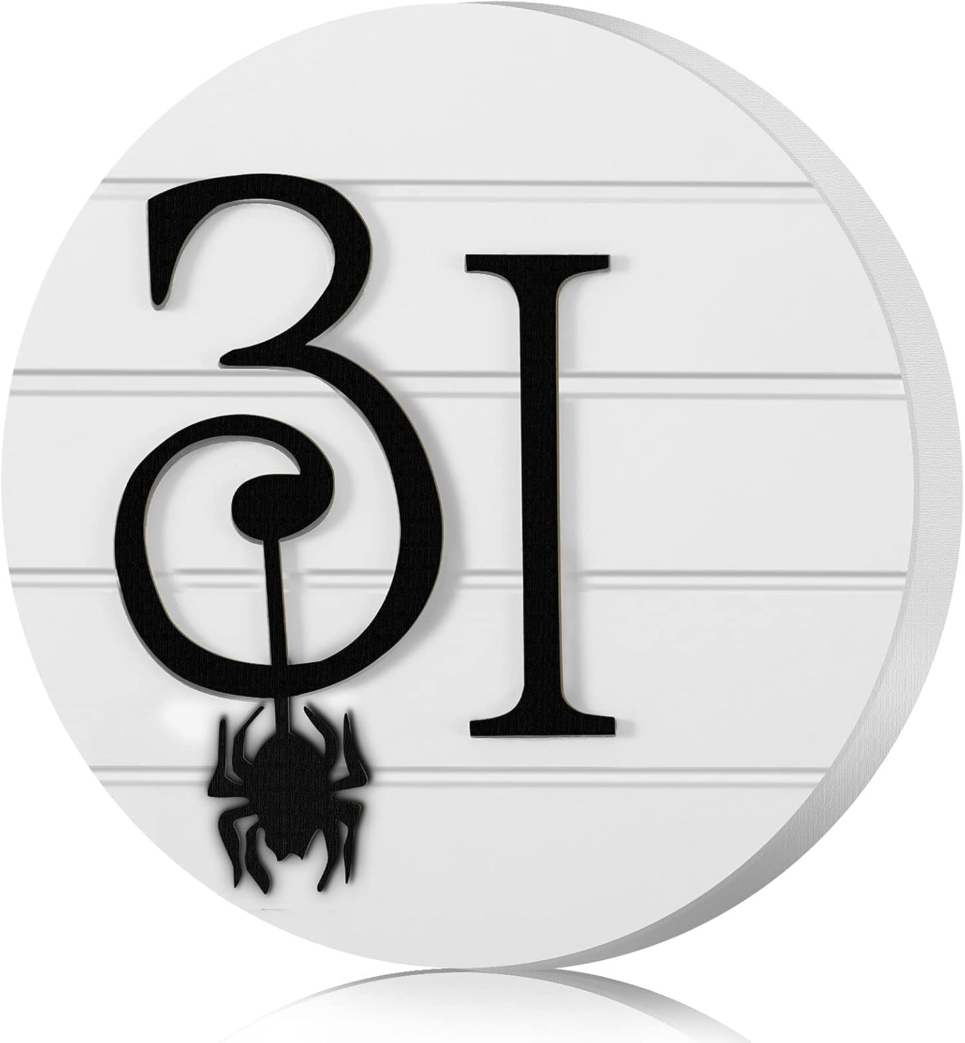 Amazon.com: Halloween Round Wooden Sign Figure 31 Table Sign Shiplap ...