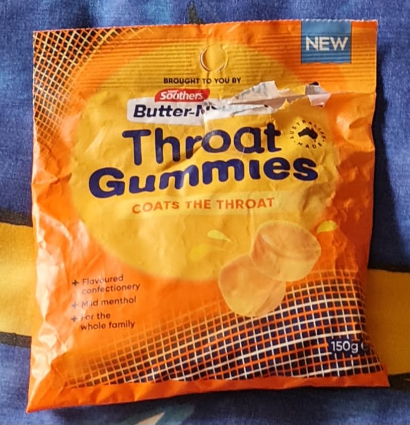 Soothers Butter-Menthol Throat Gummies 150 g (8 Count, Pack of 1 ...