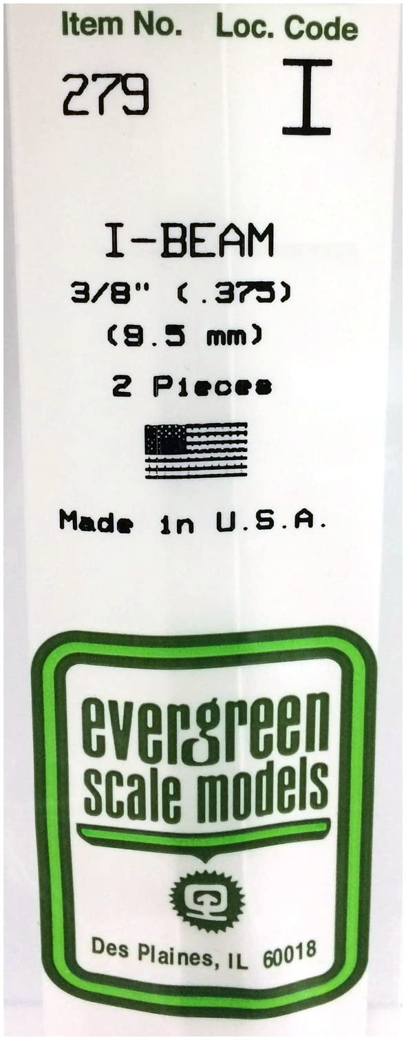 Styrene Evergreen Evergreen 70EG271 Plastic I-Beams - 1.5mm Thick Scale ...