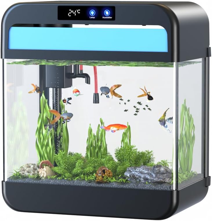 Amazon.com : Small Betta Fish Tank, Stackable Mini Fish Tank Aquarium ...