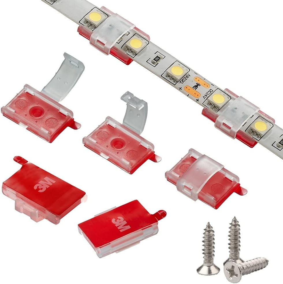 Amazon.com: 100 Pack Double Installation LED Strip Light Mounting ...