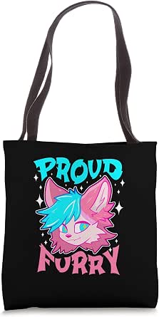 Amazon.com: Proud Furry Anime Fox Fursuit Furries Fandom Tote Bag ...