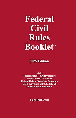 2025 Federal Civil Rules Booklet: LegalPub.com: 9781934852538: Amazon ...