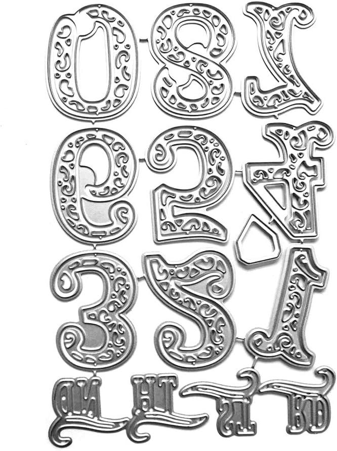 Amazon.com: BUZHI Metal Math Numbers Die Cuts Cutting Dies Stamps ...