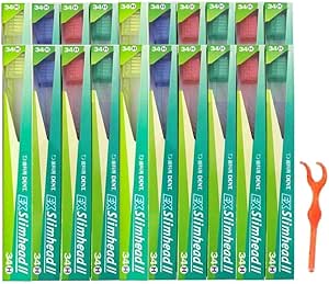 Amazon | ライオン スリムヘッド2 歯ブラシ DENT EX Slimhead2 20本 (34H) 【カラー指定なし】+ お試し品 ウルトラフロス S 1本 | 大人用歯ブラシ 通販