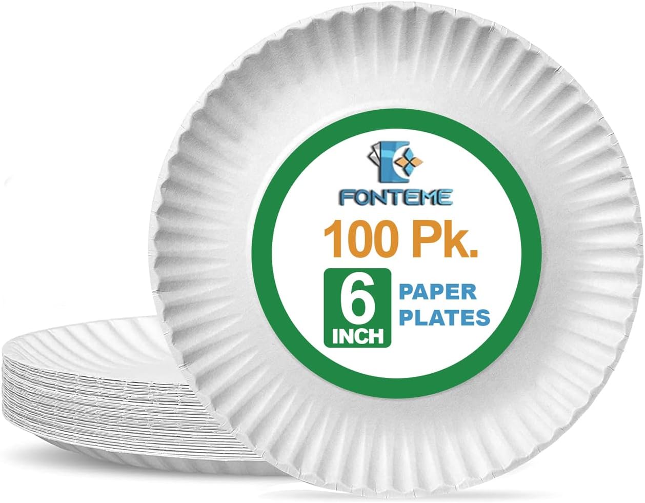 Amazon.com: Paper Plates 9 Inch Bulk Paper Plates | White Paper Party ...