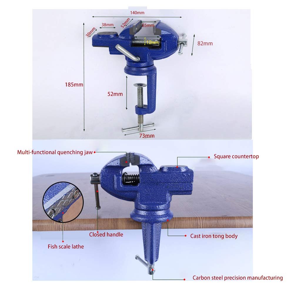 Snapklik.com : Bench Vise, Multi-function Bench Vise 360 Degree ...