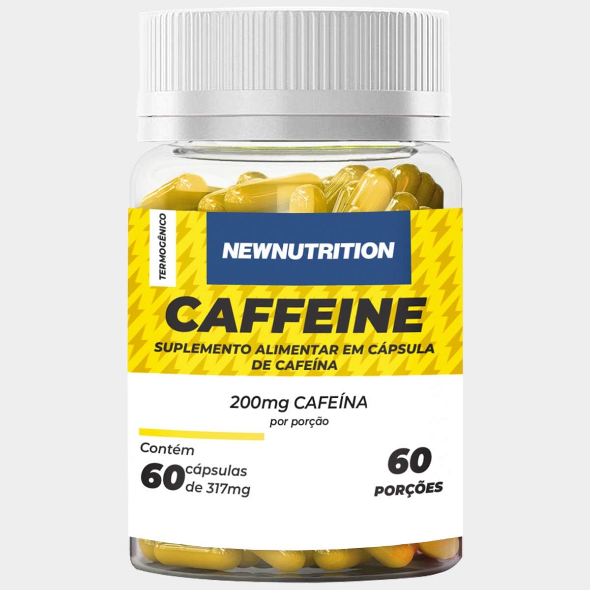 Caffeine 200Mg - 60 Cápsulas - Newnutrition, Newnutrition | Amazon.com.br