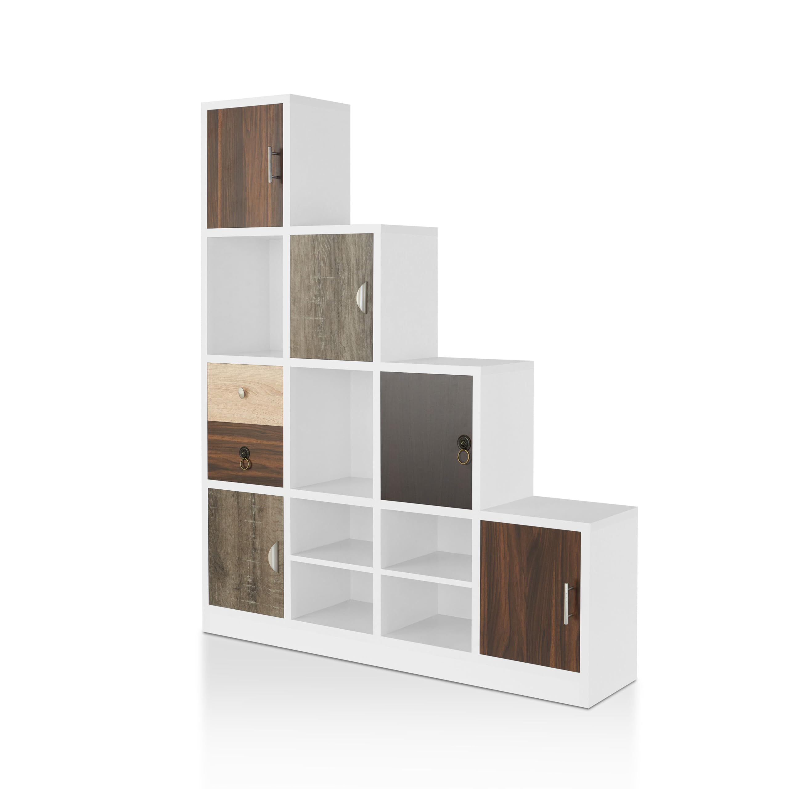 Io Homes Bookcase Hello Furniture 5 Tier Bookshelf Display Cabinet
