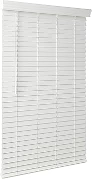 Amazon.com: Calyx Interiors Snow White Cordless 2-inch Faux Wood Blind ...