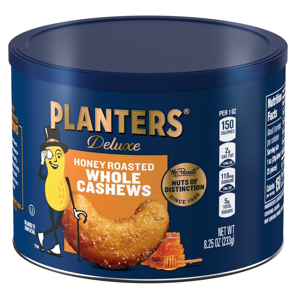 Snapklik.com : PLANTERS Deluxe Honey Roasted Whole Cashews, Sweet And ...