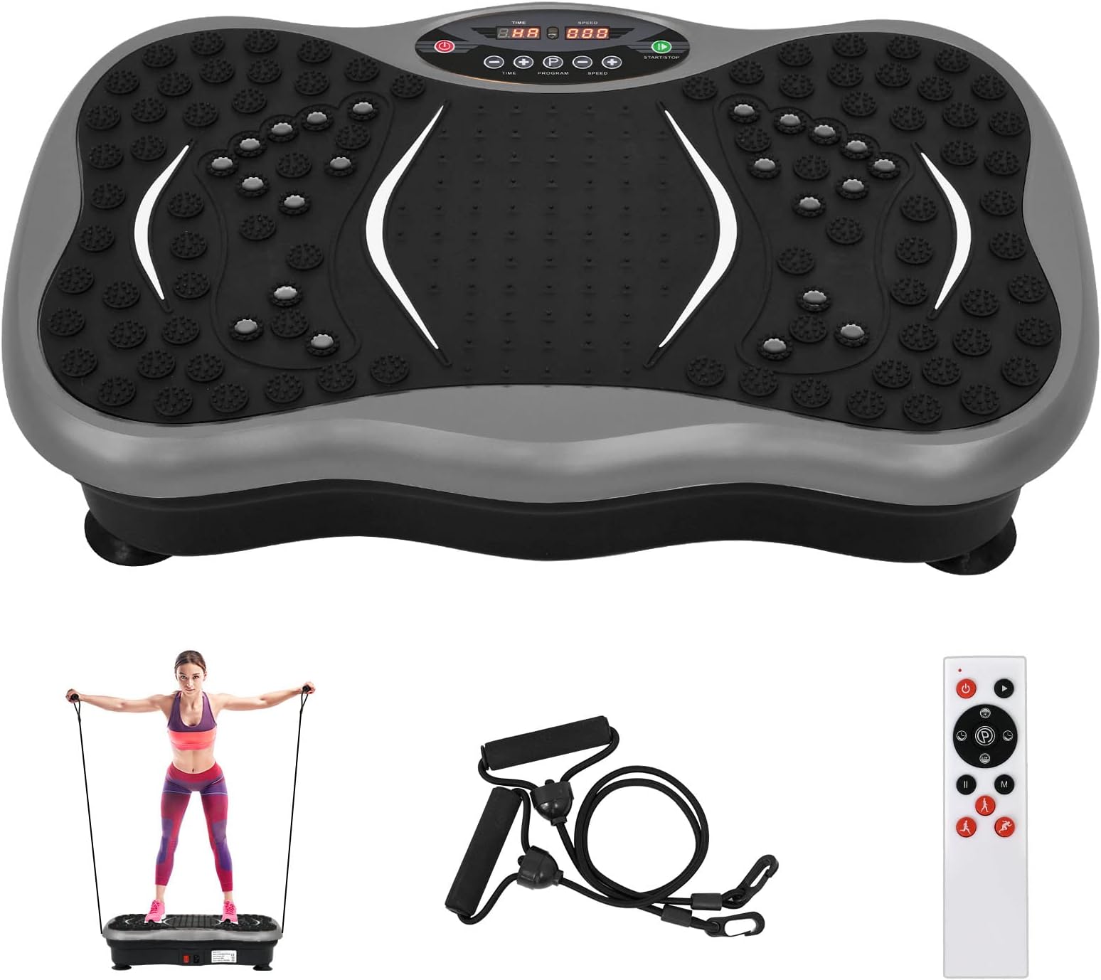 1000W Vibrating Plate Exercise Platform - Dark Red : Amazon.com.au ...
