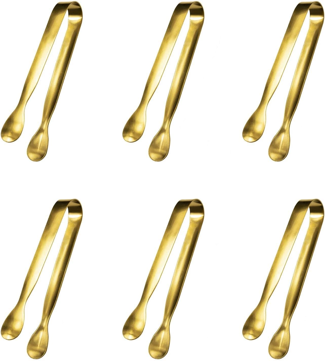 6Pcs Serving Tongs, Small Serving Utensils for Parties Catering Gold ...