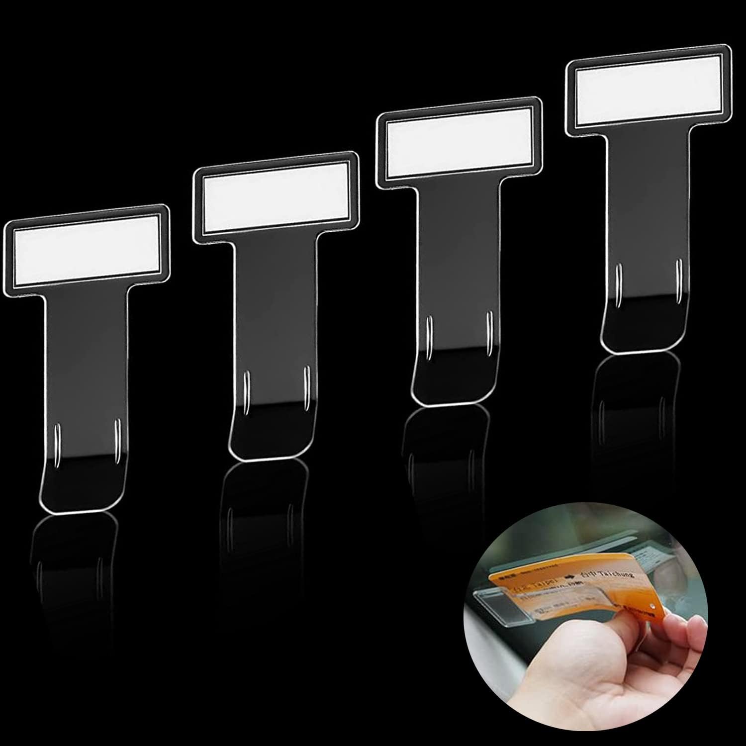 FGF-EU 2 Pcs Transparent Car Vehicle Windscreen Parking Ticket Clip ...