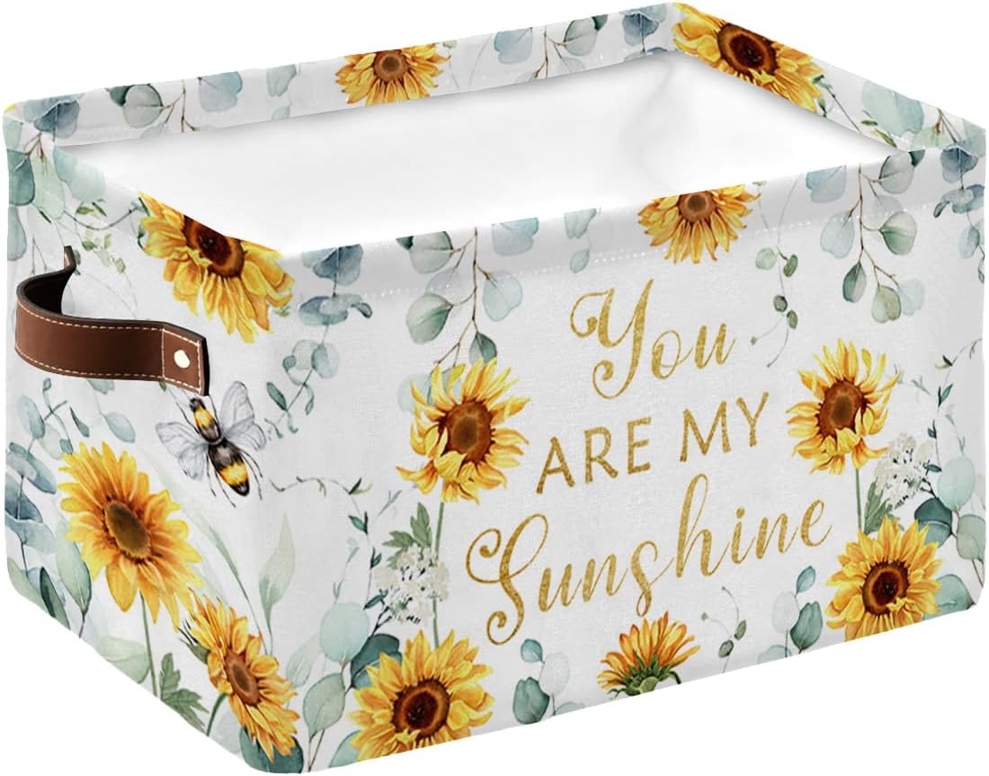 Amazon.com: Sunflower Storage Basket for Organizing Shelves ...