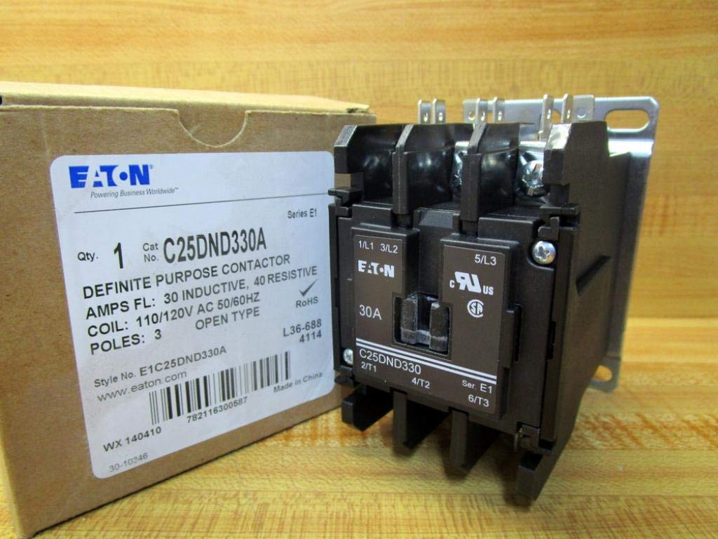 Eaton, Cutler Hammer C25DND330A Contactor 120V Bobina : Amazon.com.mx ...