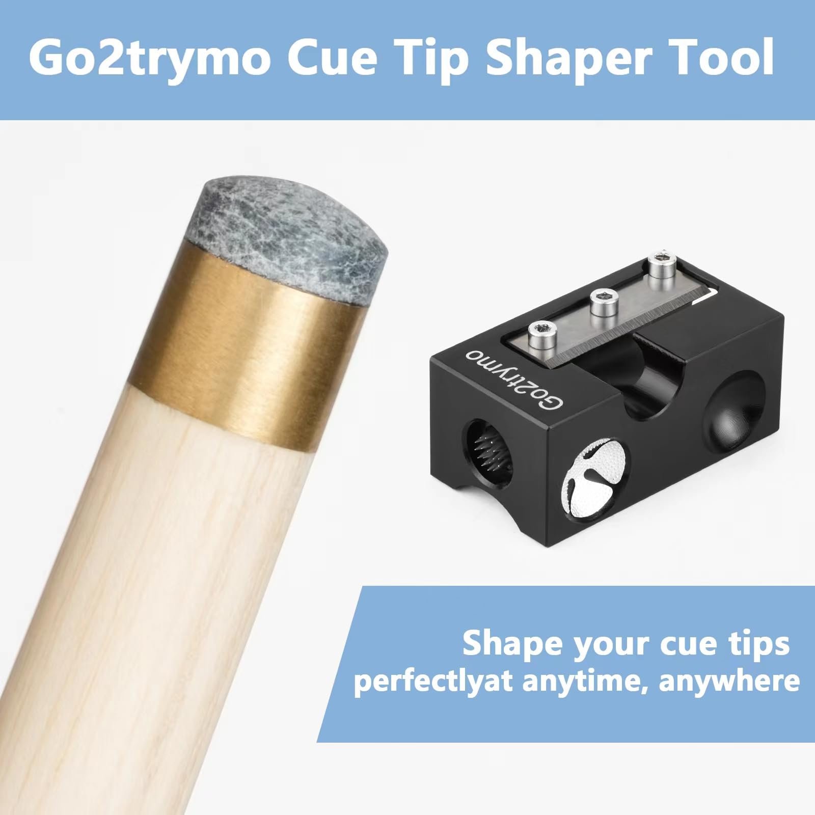 Pool Cue Repair Tool MoyanSuper Pool Cue Tip Shaper - 8 In 1 Billiard ...