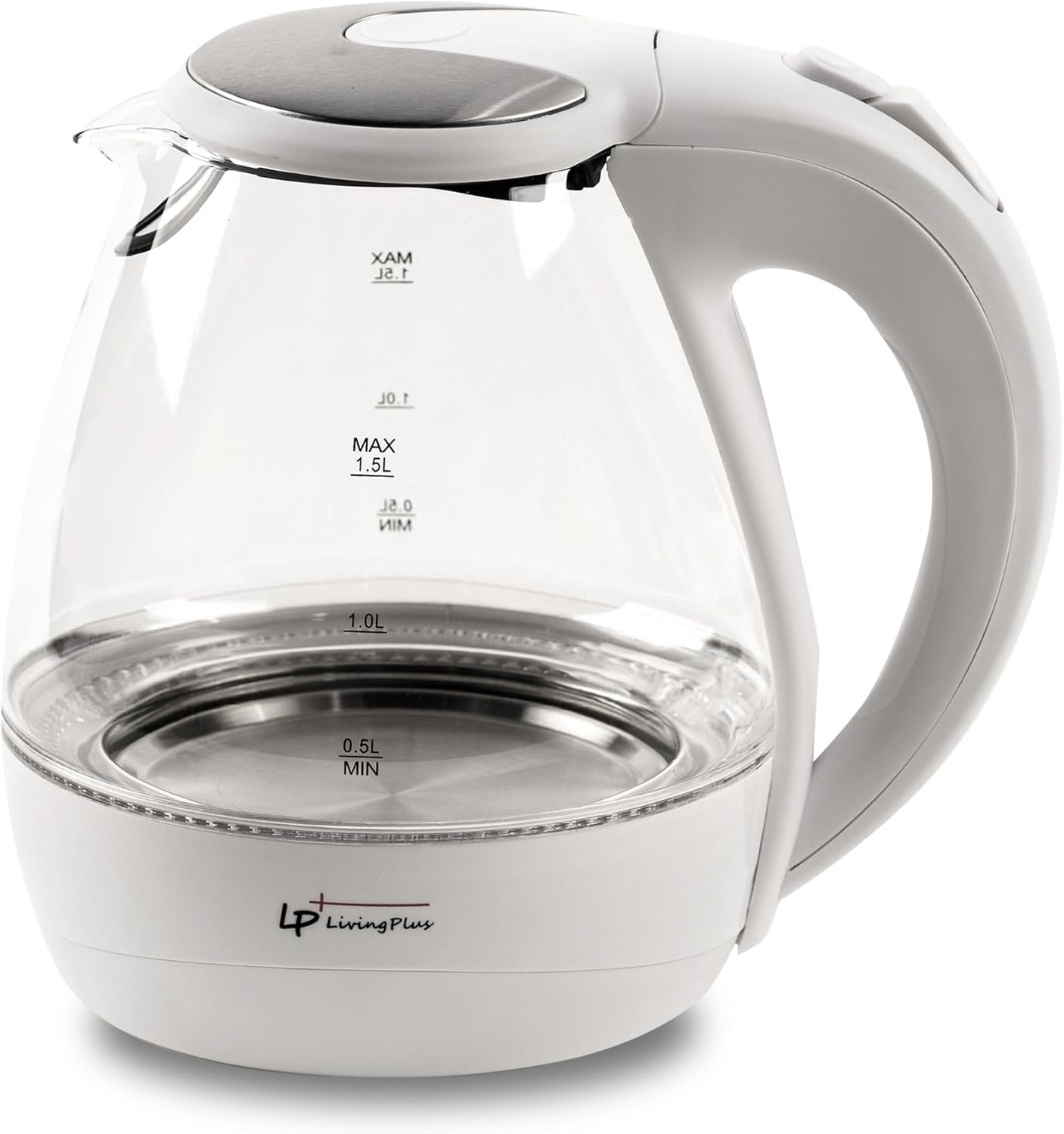 Amazon.com: Living Plus 1.5 L Glass Electric Kettle - Fast Boiling, BPA ...