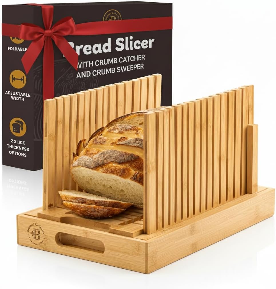 Amazon.com: Bread Slicer for Homemade Bread - Adjustable Loaf Width ...