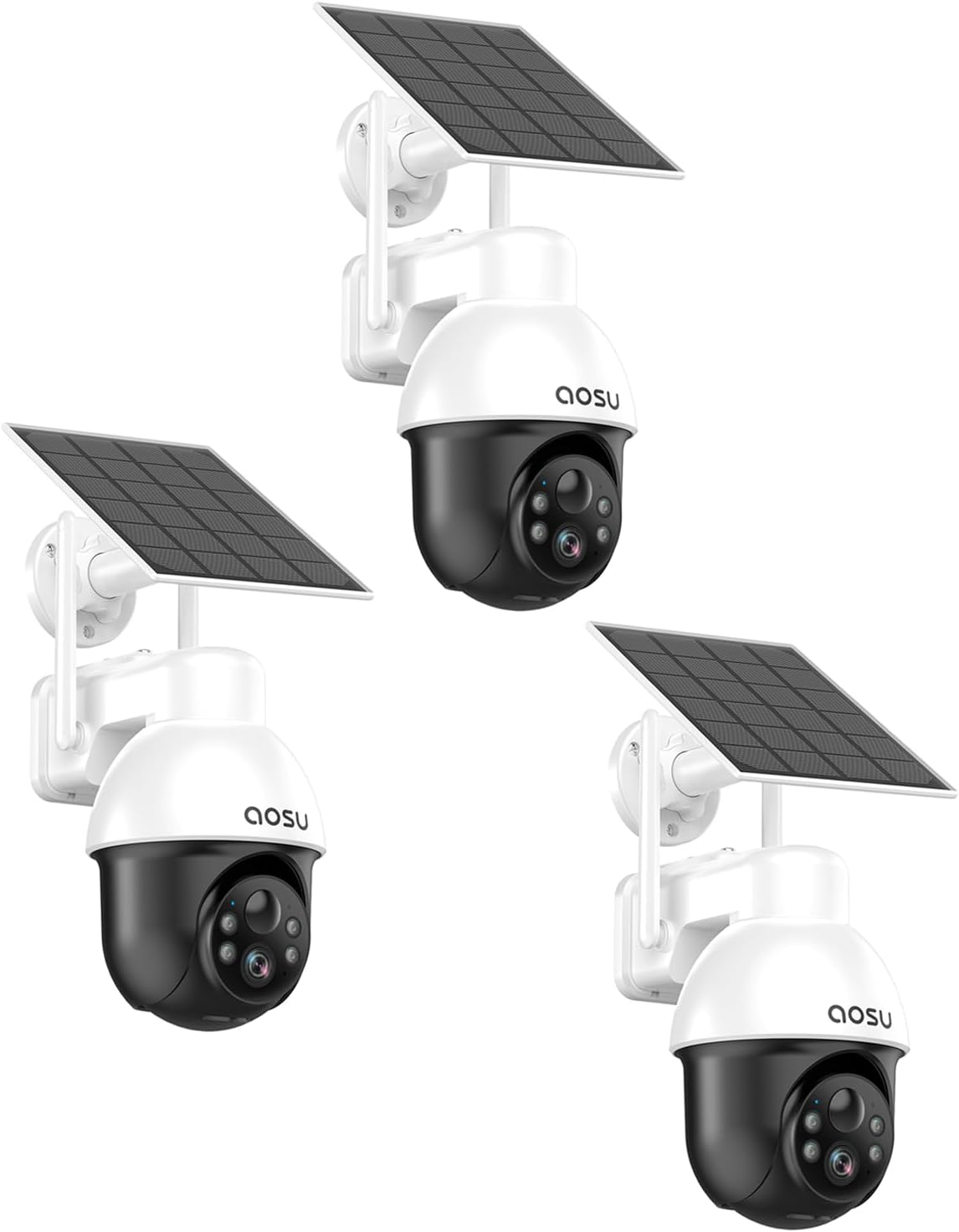 Amazon.com : AOSU 5MP/3K Solar Security Cameras Wireless Outdoor, View ...