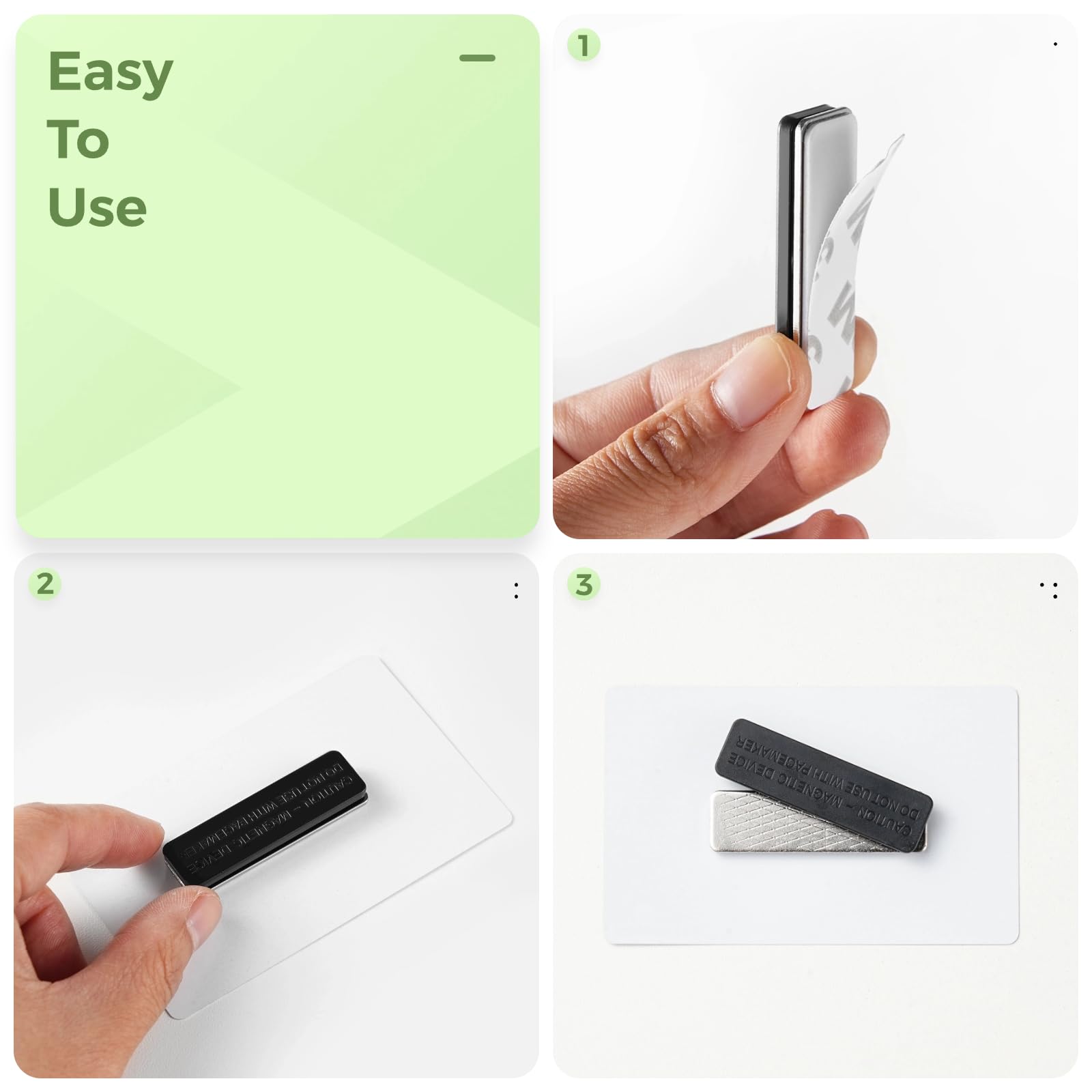 Snapklik.com : 20-Pack Magnetic Name Tags, 2.1 X 3.4 Magnetic Blank ...