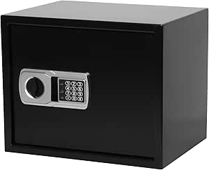 Fireproof Safe with Dual Alarm System, Key Keypad Lock, Home Safe with ...