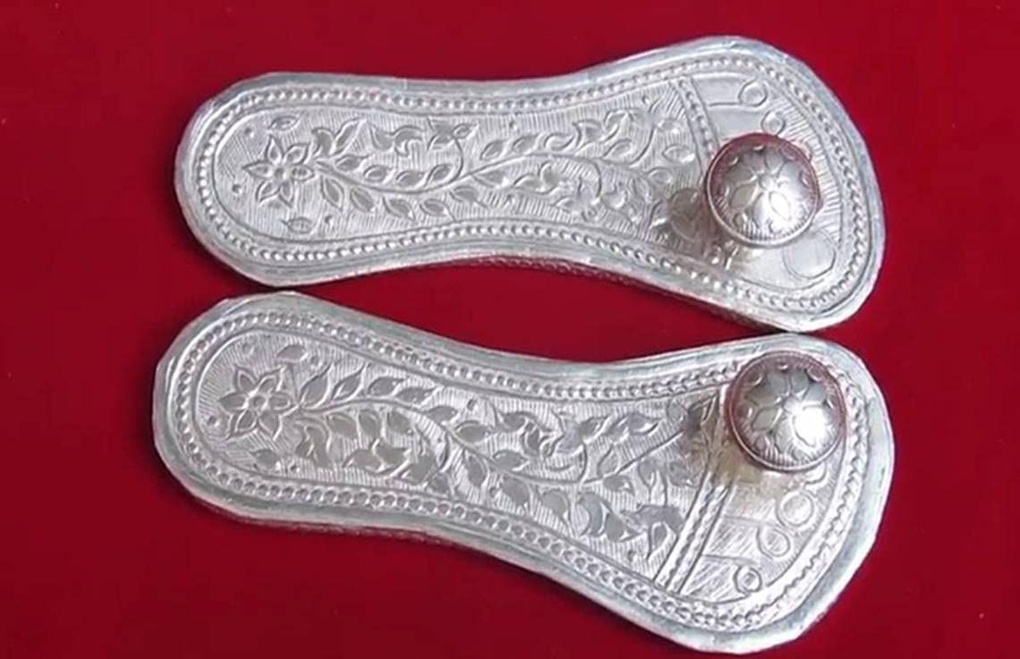 Charan Paduka In Pure Silver Goddess Laxmi Paduka Sacred Hindu ...