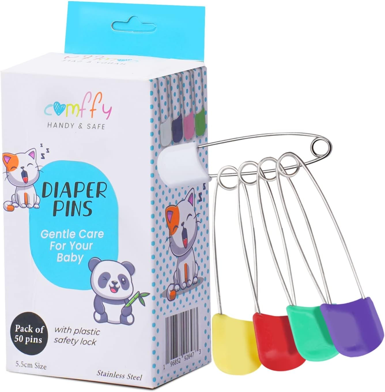 Amazon.com : Newsfana Diaper Pins Stainless Steel Traditional Safety ...