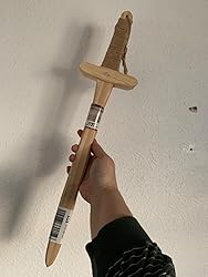 Amazon.com: Adventure Awaits! Wooden Toy Sword for Kids with Jute ...