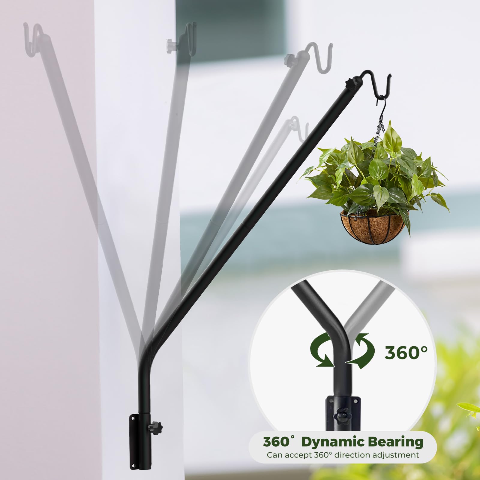 Snapklik.com : 2 Pack Heavy Duty Wall Mounted Deck Hook, 27"-39 ...