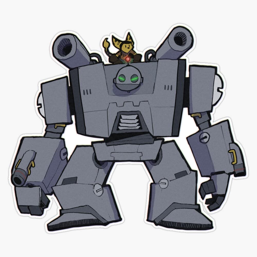 Amazon.com - Ratchet and Clank - Giant Clank Bumper Sticker Vinyl Decal 5"