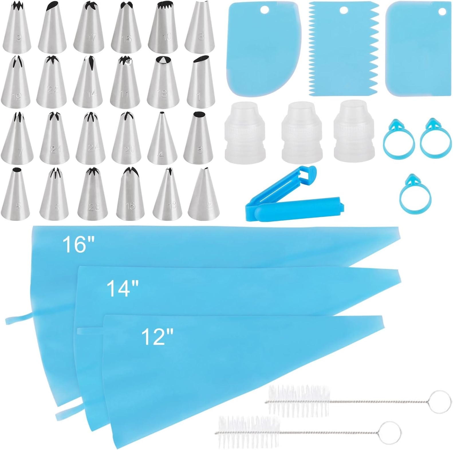 Amazon.com: Chefast Pastry Bag and Coupler Set: Frosting Kit for Cake ...