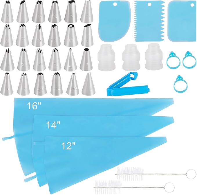 Amazon.com: 39-Piece Piping Bags and Tips Set, 24 Piping Tips ...