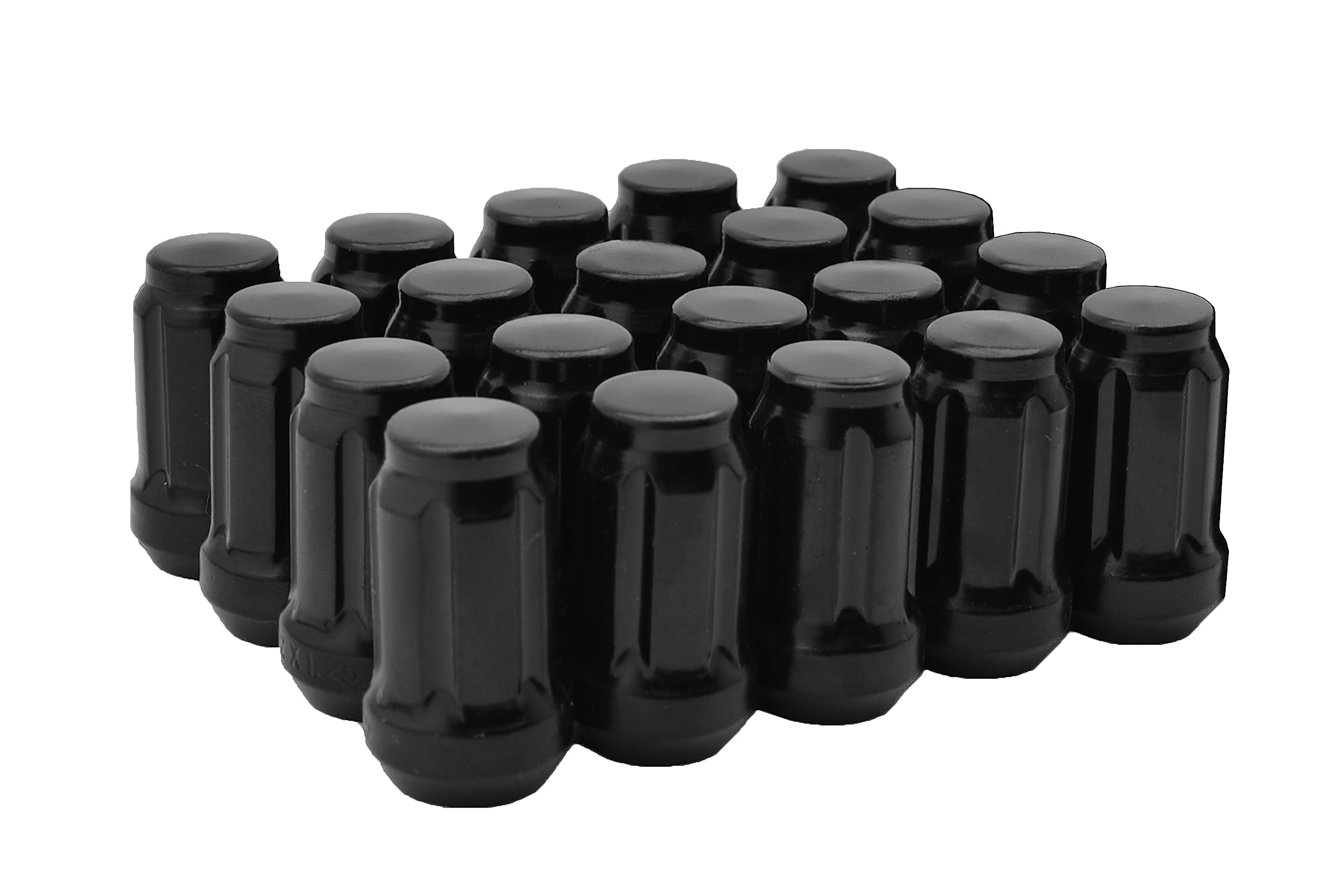 Amazon.com: 20 Pc 1/2-20" Black Duplex 6 Spline Lug Nuts Locking ...