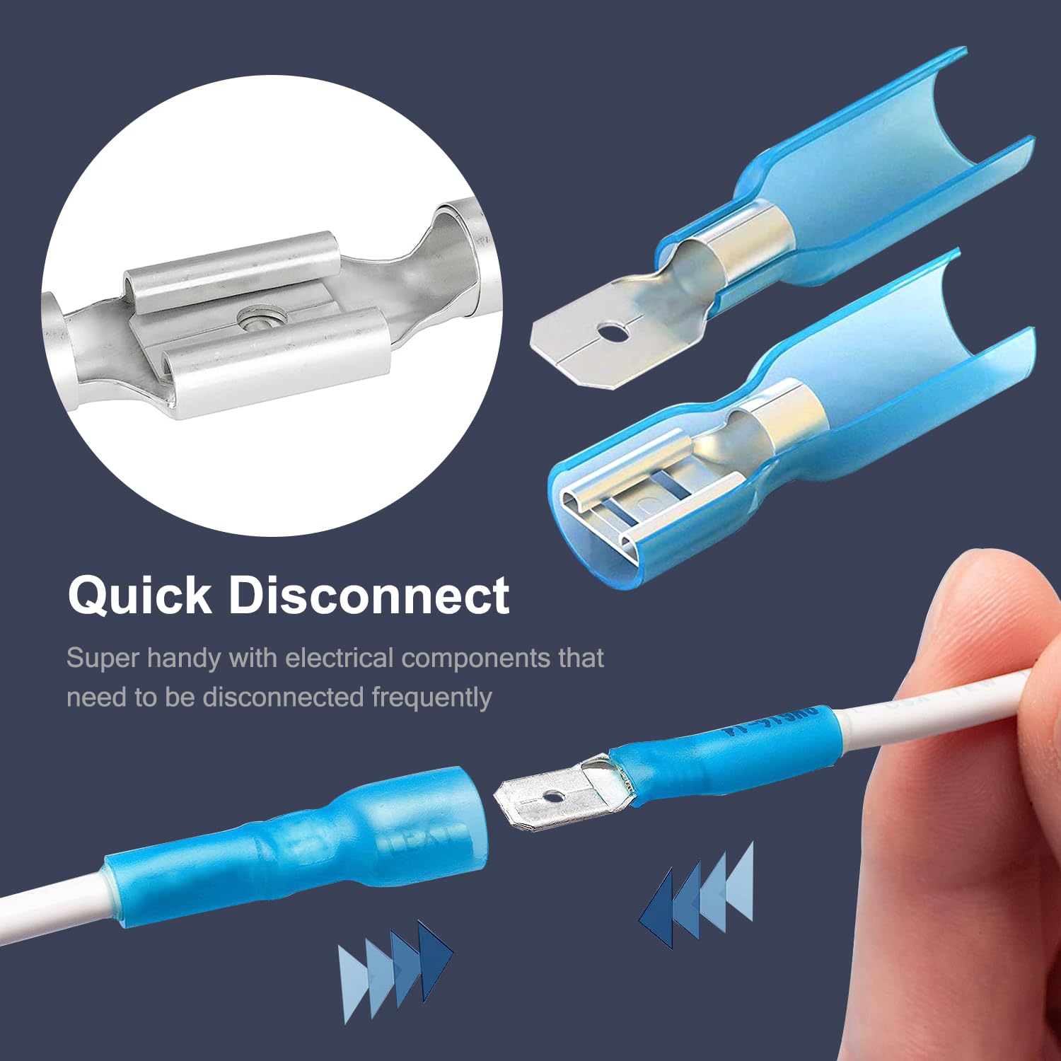 Snapklik.com : Chanzon UL Listed Heat Shrink Female Spade Wire ...