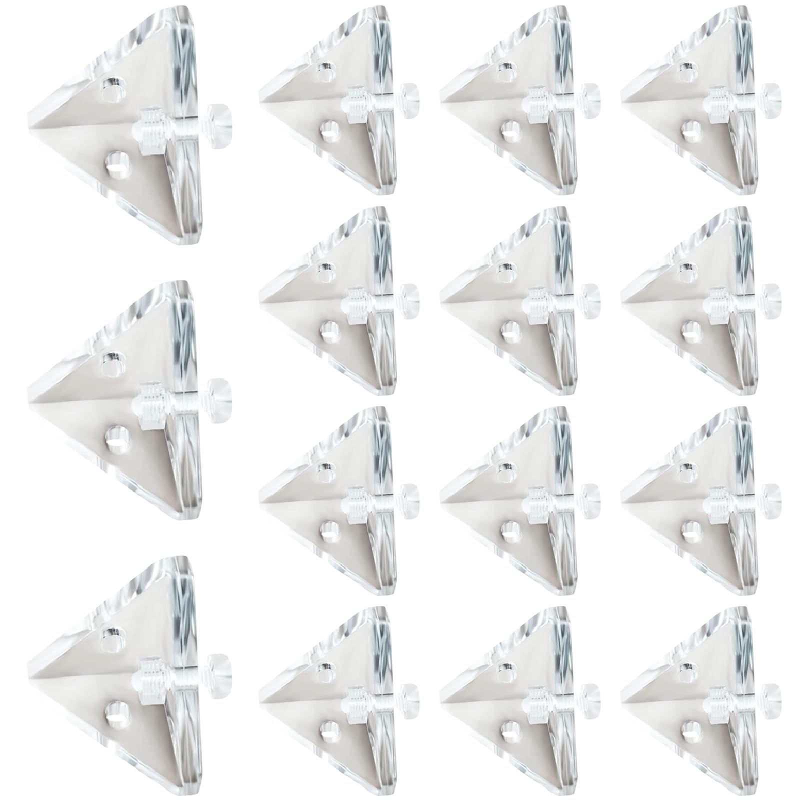 Amazon.com: MOROBOR 24pcs Acrylic Corner Bracket, Clear 3-Hole Right ...