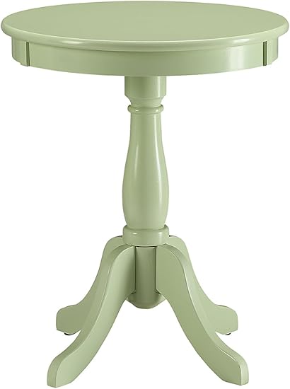 Amazon.com: Acme Alger Wooden Round End Table in Light Green : Home ...