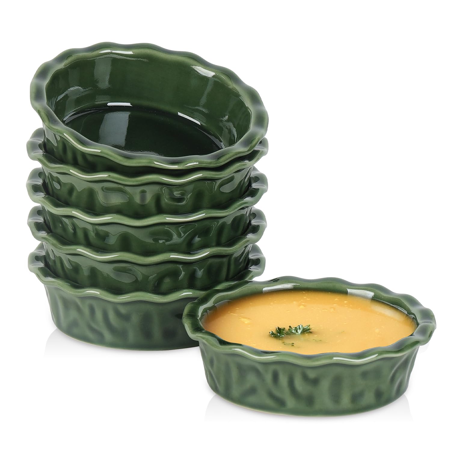 Amazon.com: vicrays Ceramic Pie Pan for Baking - 5.5 inch Small Pie ...